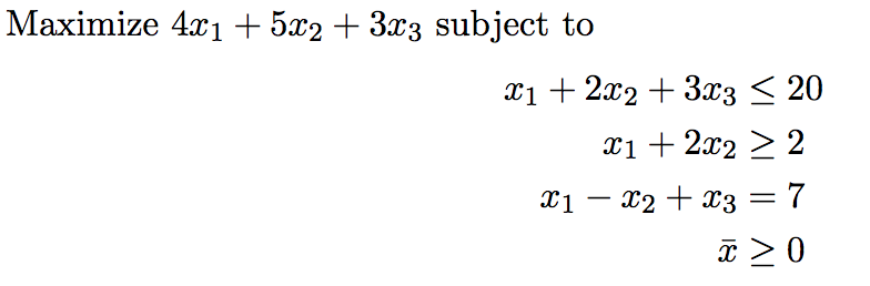 Solved Maximize 4x1 + 5x2 + 3x3 subject t | Chegg.com
