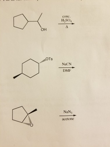 Solved OH OTs H2SO4 NaCN DMF NaNa acetone | Chegg.com