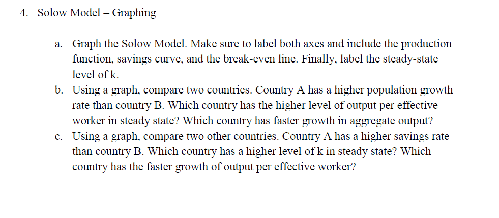 Solved 3. Solow - Golden Rule (5 points) Vt (1 + g + n)k,+1 | Chegg.com