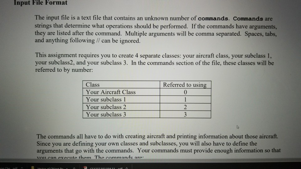 Solved Assignment Create an Aircraft class that has several | Chegg.com
