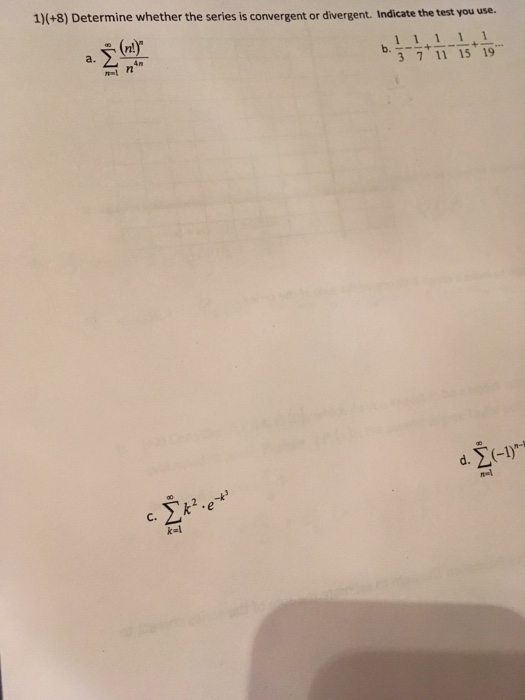 Solved Determine whether the series is convergent or | Chegg.com