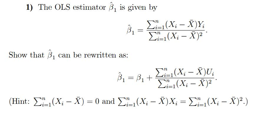 Solved Econometrics Problem Two Problems Are Related
