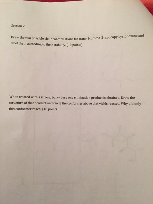 Solved Draw the two possible chair conformations for | Chegg.com