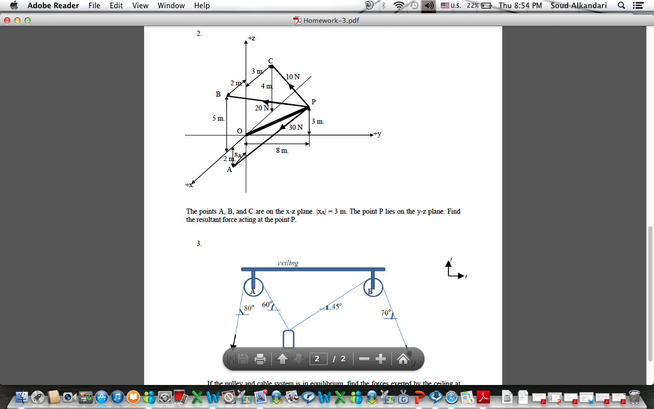 Solved Points B,C and D lies on the x-y plane and they are | Chegg.com