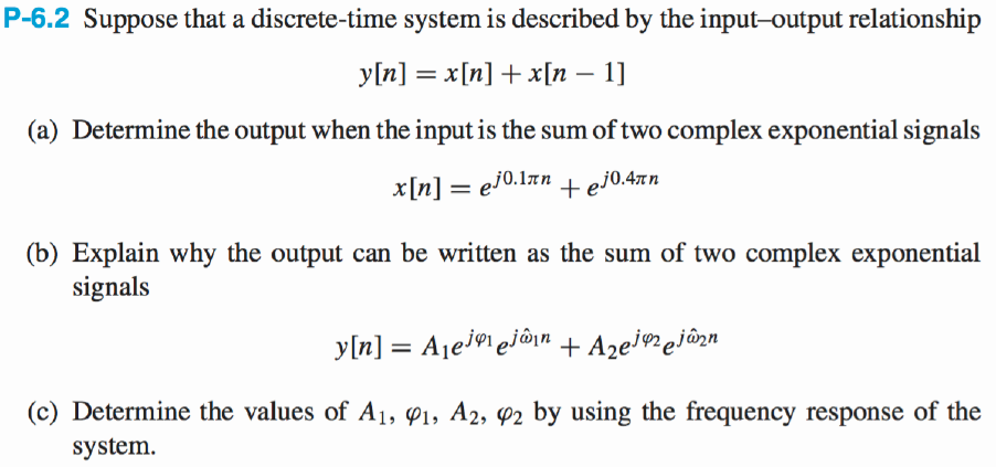 Solved Suppose that a discrete-time system is described by | Chegg.com