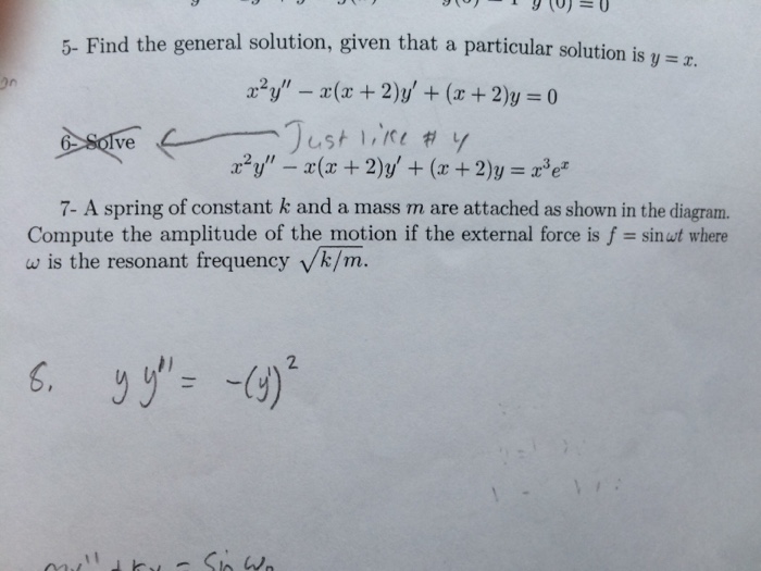 Solved Find the general solution, given that a particular | Chegg.com