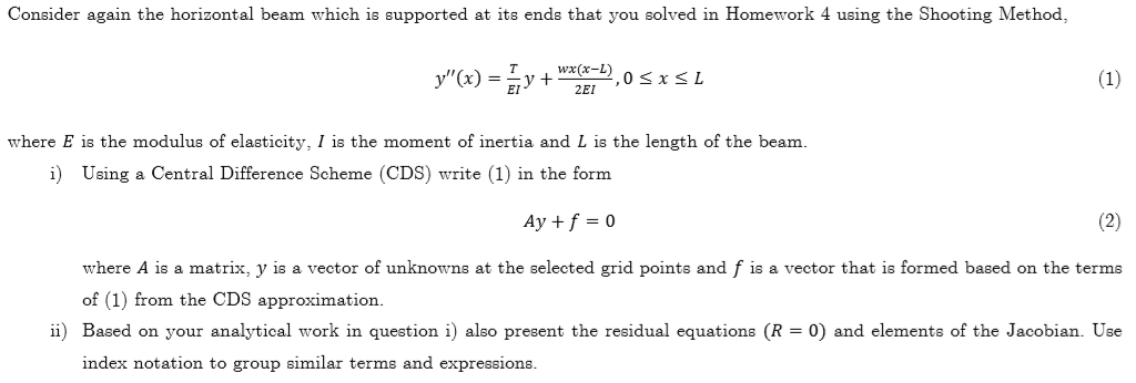 Consider again the horizontal beam which is supported | Chegg.com