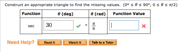 Solved Construct an appropriate triangle to find the missing | Chegg.com