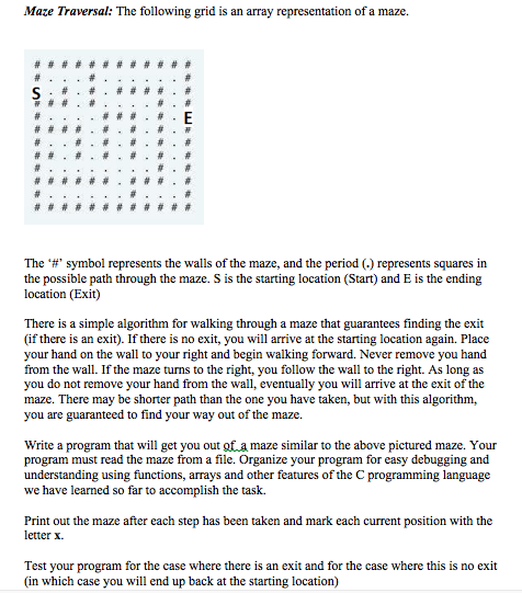 Solved The following grid is an array representation of a | Chegg.com