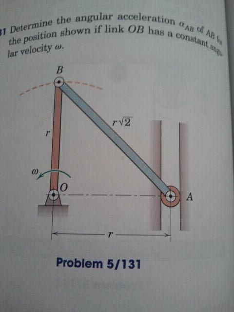 Solved Determine the angular acceleration alpha AB of AB for | Chegg.com