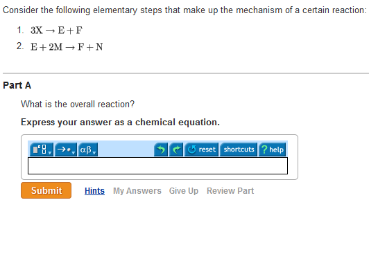Solved Consider the following elementary steps that make up | Chegg.com