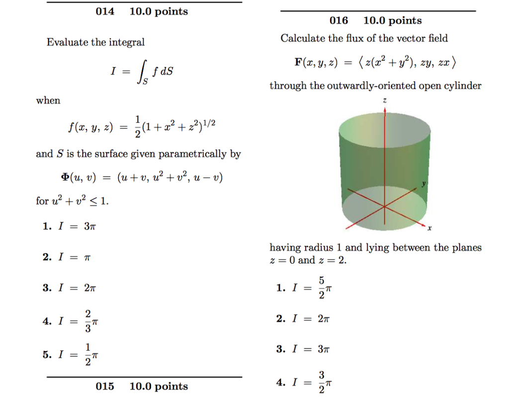 Solved Vector Calculus surface parametrization / flux. | Chegg.com