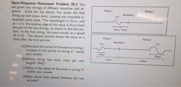 Solved Open-Response Homework Problem 28.2 You are given two | Chegg.com