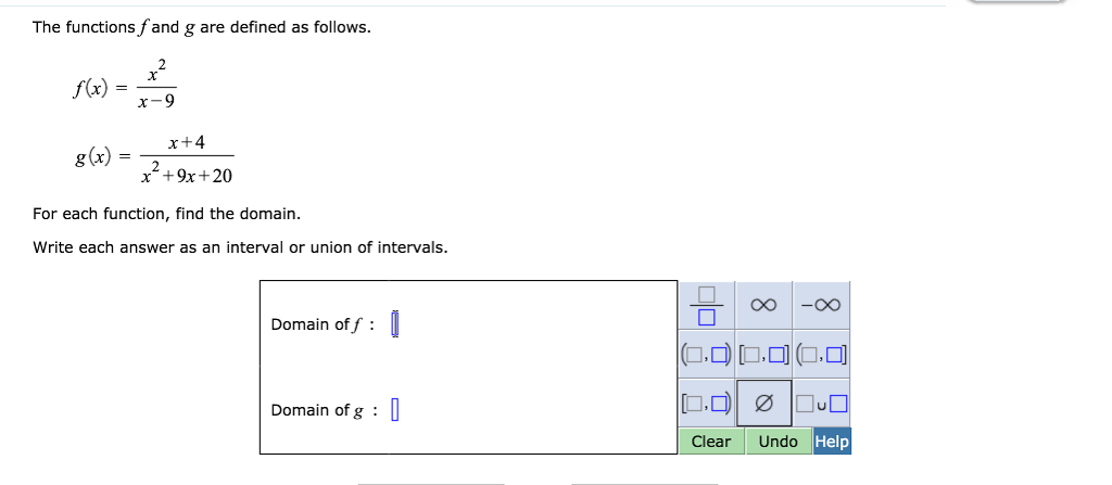 Solved The functions f and g are defined as follows. f(x) = | Chegg.com