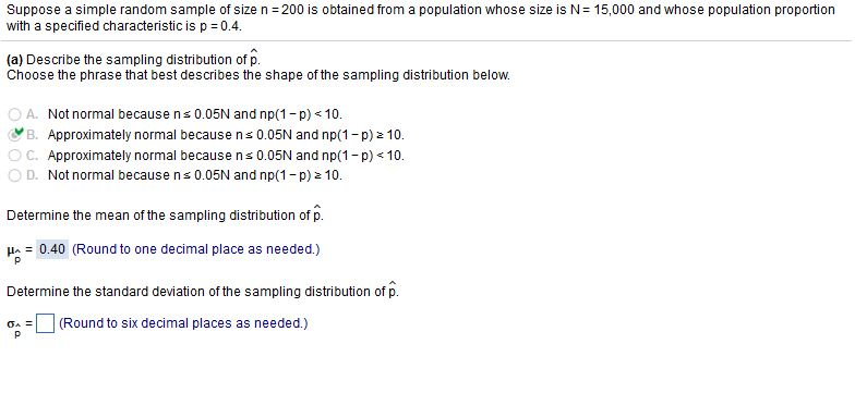 Solved Suppose a simple random sample of size n = 200 is | Chegg.com