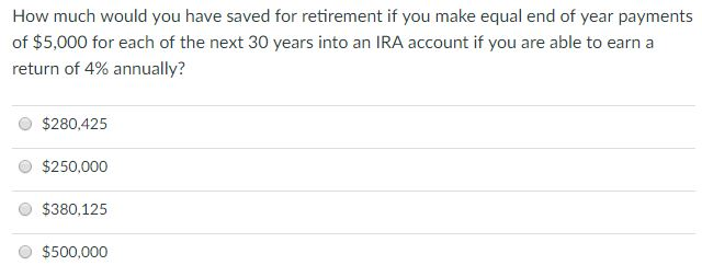 Solved How much would you have saved for retirement if you | Chegg.com