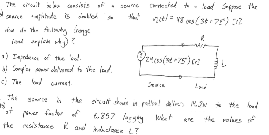 Solved The circuit below consists of a source connected to a | Chegg.com