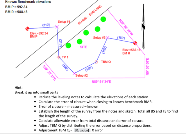 Solved A survey crew was hired to establish a temporary | Chegg.com