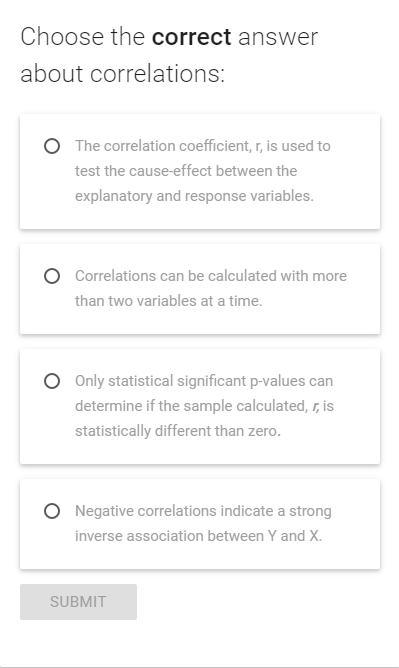 Solved Choose the correct answer about correlations: The | Chegg.com