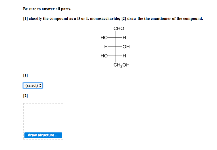 Solved Be sure to answer all parts. [1l classify the | Chegg.com