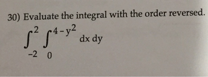 Solved Evaluate the integral with the order reversed. | Chegg.com