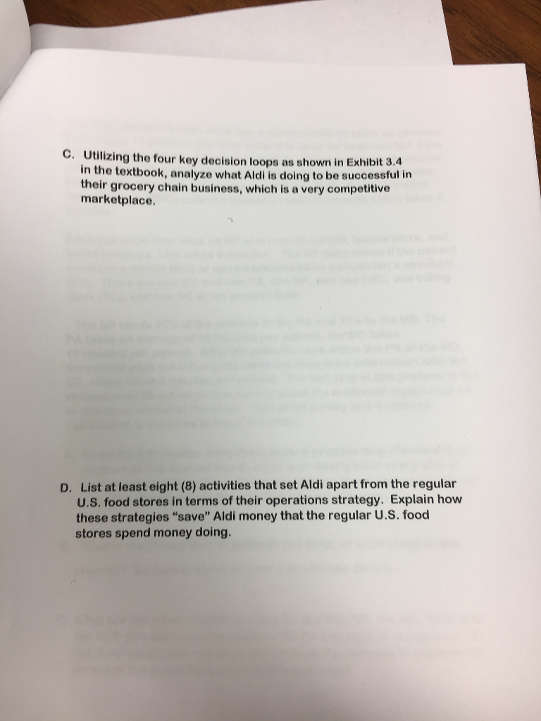 C. Utilizing the four key decision loops as shown in | Chegg.com