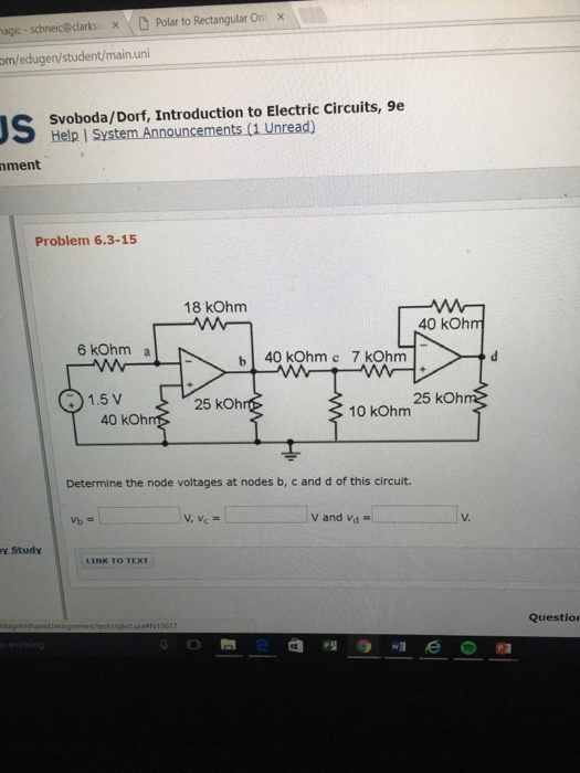 Solved Determine the node voltages at nodes b, c and d of | Chegg.com