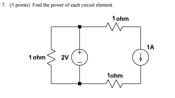 Solved Find the power of each circuit element. | Chegg.com