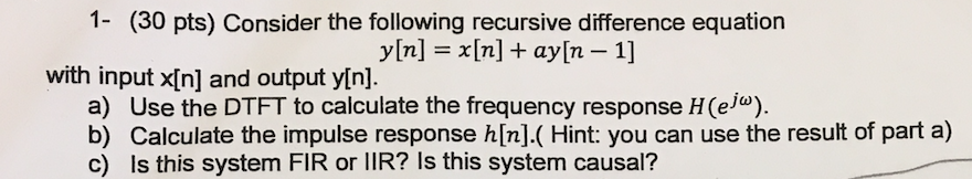 Solved 1- (30 pts) Consider the following recursive | Chegg.com