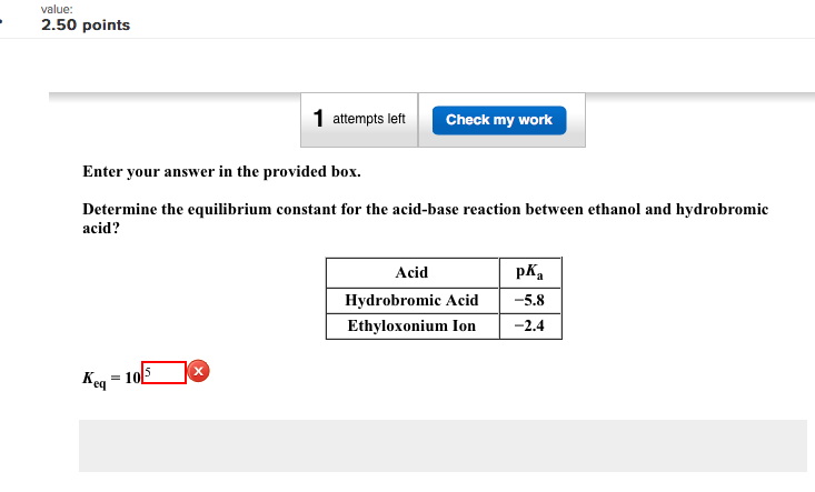 Solved 2.50 points 1 attempts left Check my work Enter your | Chegg.com Solved 2.50 points 1 attempts left Check my work Enter your | Chegg.com