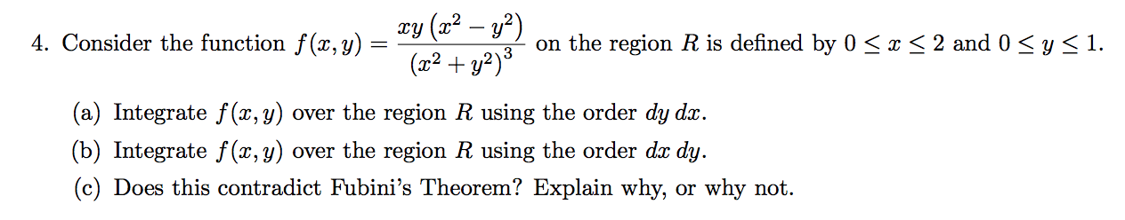 Solved Consider the function f(x,y) = xy (x^2 - y^2)/(x^2 + | Chegg.com