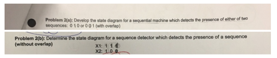 Solved Problem 2a Develop The State Diagram For A 
