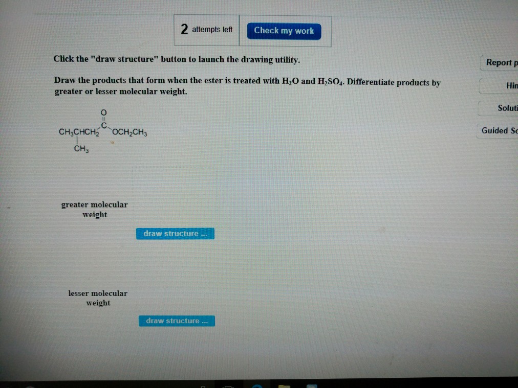 Solved 2 attempts left Check my work Click the "draw | Chegg.com