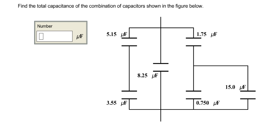 Solved Find the total capacitance of the combination of | Chegg.com