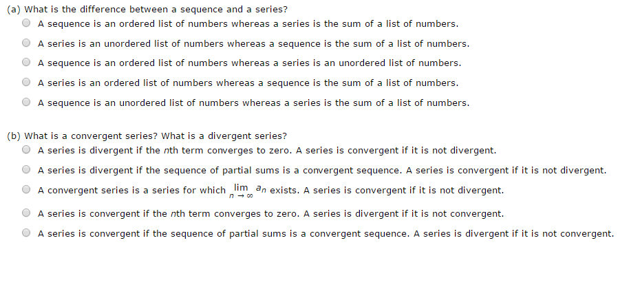 Solved What is the difference between a sequence and a | Chegg.com Solved What is the difference between a sequence and a | Chegg.com