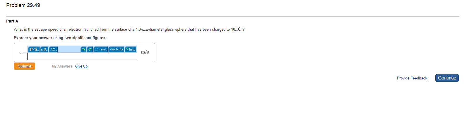 Solved What is the escape speed of an electron launched from | Chegg.com