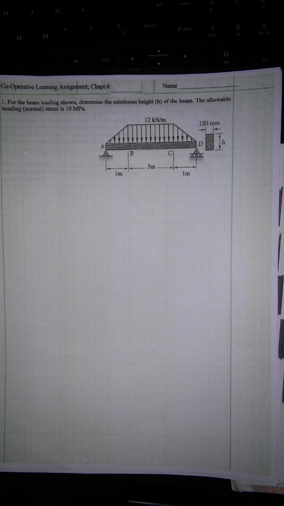 Solved 1. For the loading shown, determine the minimum | Chegg.com