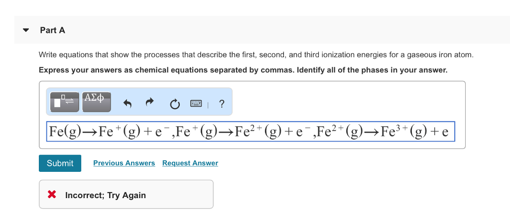 Solved Part A Write equations that show the processes that | Chegg.com