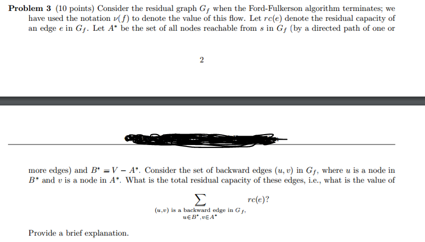 Solved Consider the residual graph G_f when the | Chegg.com