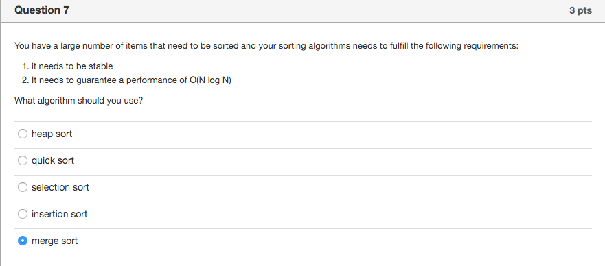 Solved You have a large number of items that need to be | Chegg.com