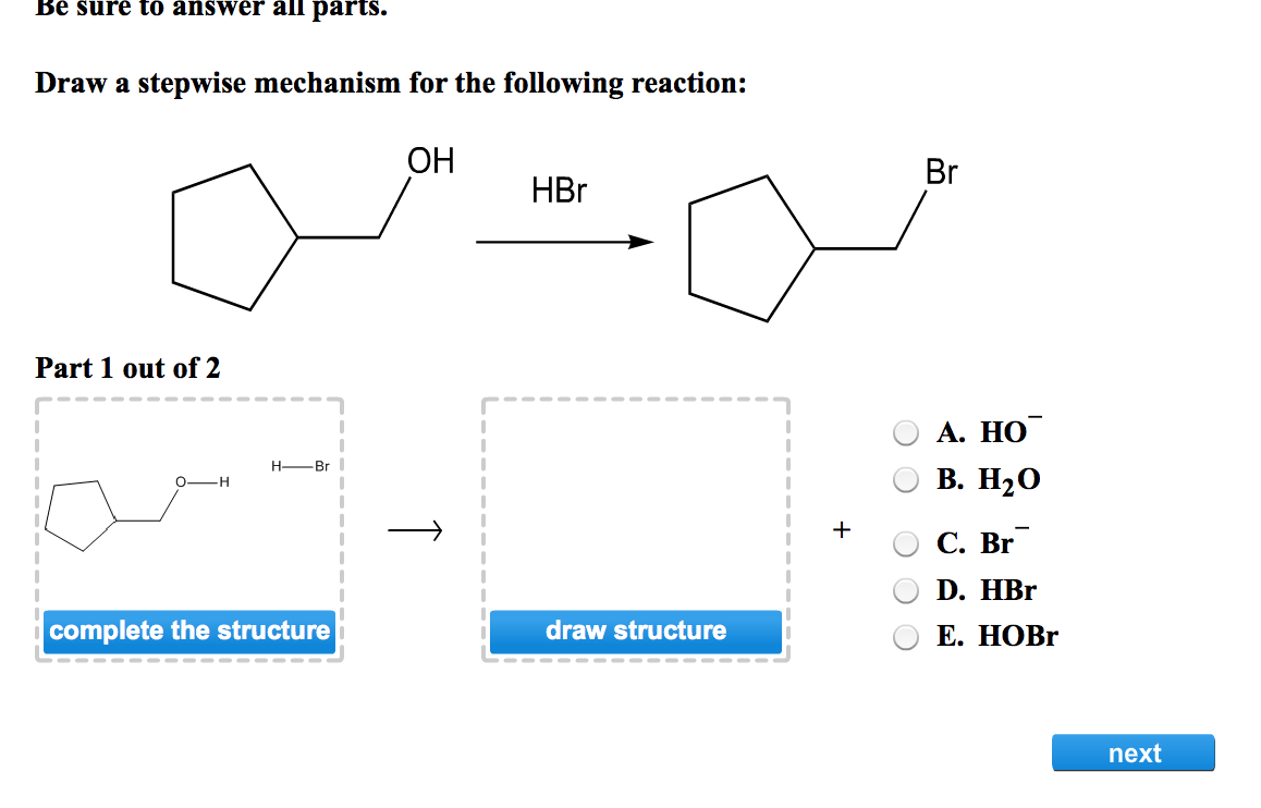 Solved Be sure to answer all parts. Draw a stepwise | Chegg.com
