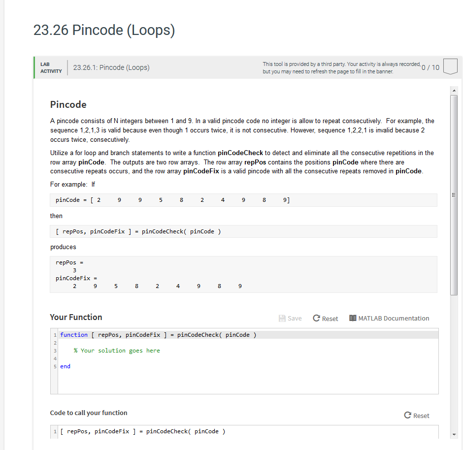 Solved 23.26 Pincode (Loops) 23.26.1: Pincode (Loops) This | Chegg.com
