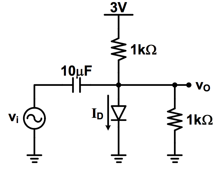 Solved For the circuit below: a) Find the DC diode | Chegg.com