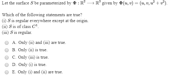 Solved Let the surface S be parameterized by R-R3 given by ? | Chegg.com