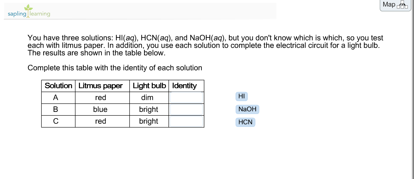 Solved You have three solutions: HI(aq), HCN(aq), and | Chegg.com
