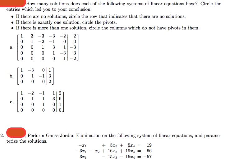 Solved How many solutions does each of the following systems | Chegg.com