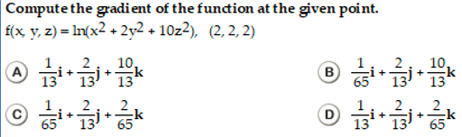 Solved Compute the gradient of the function at the given | Chegg.com