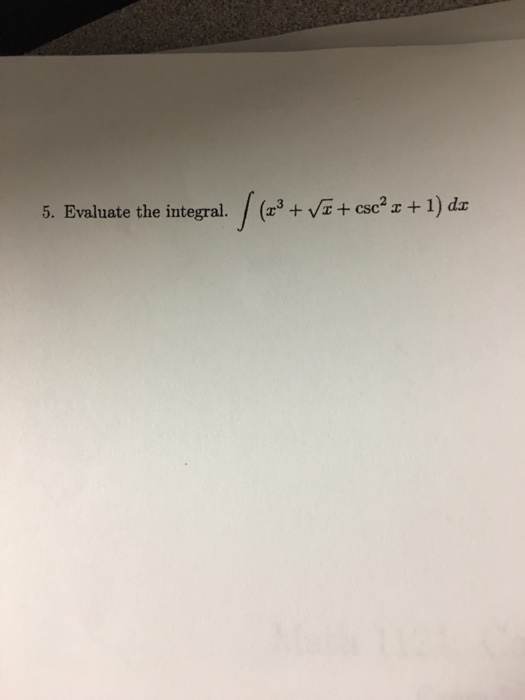 Solved Evaluate the integral. integral (x^3 + squareroot x + | Chegg.com