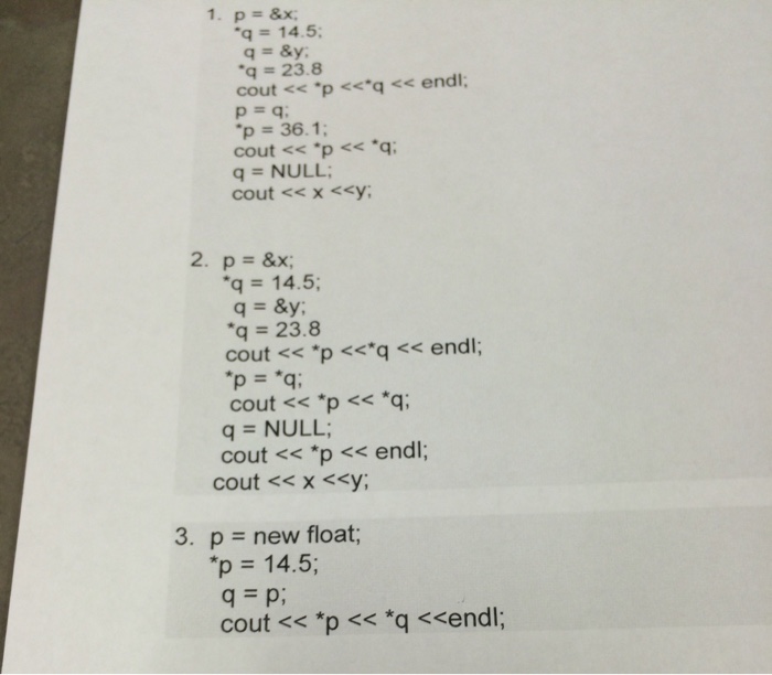 Solved C++ questions | Chegg.com
