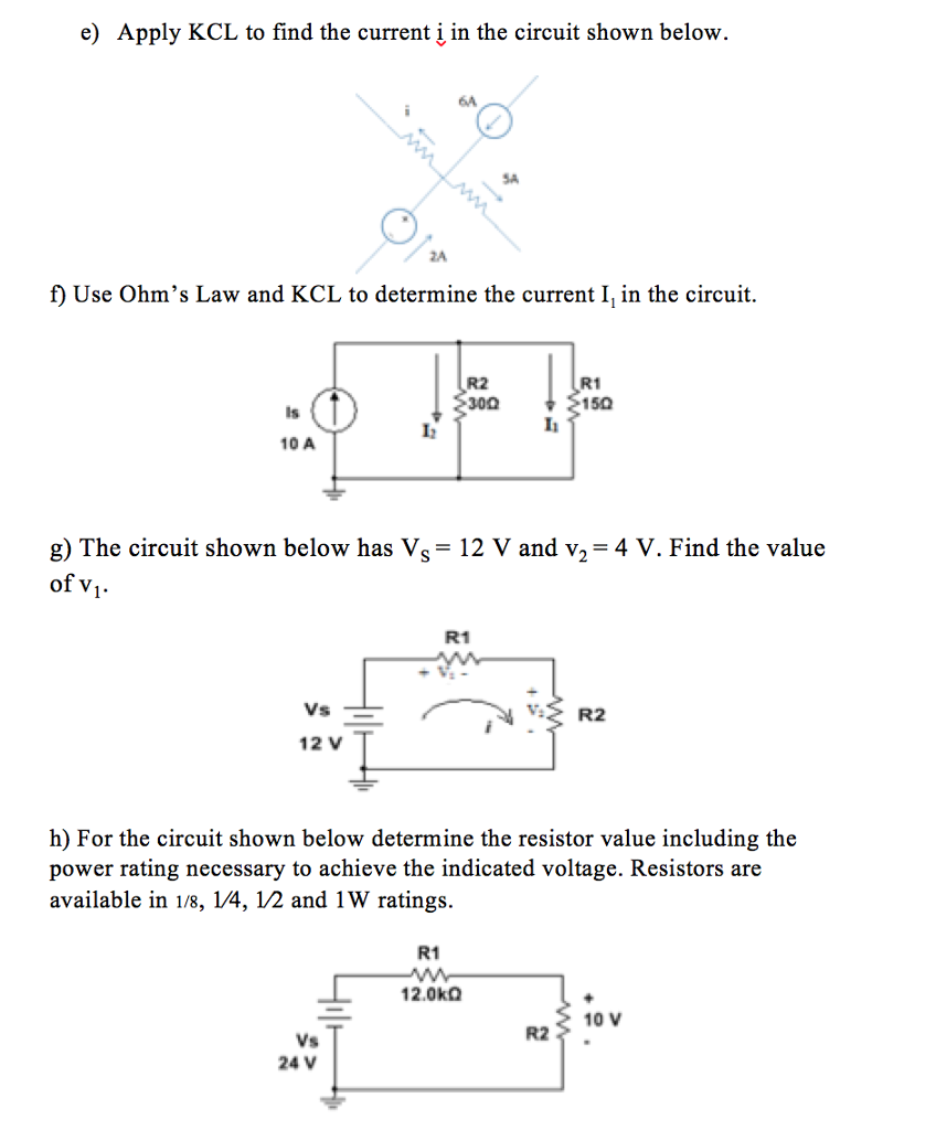 Solved Apply Kcl To Find The Current I In The Circuit Shown